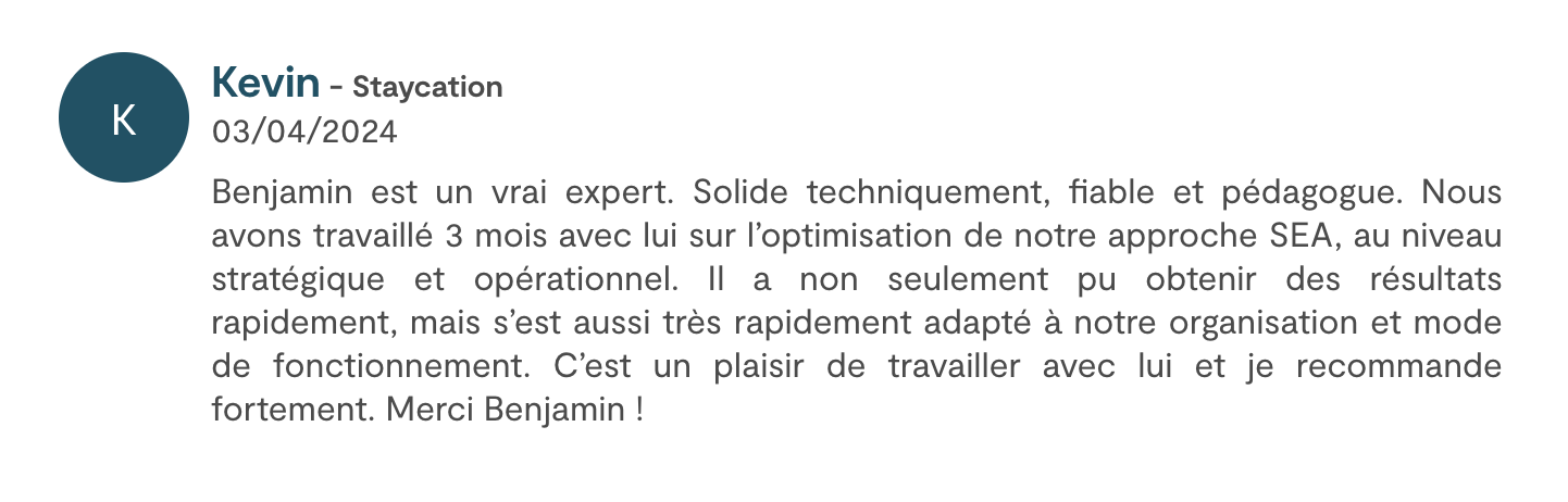 CAS CLIENT : STAYCATION - Benjamin Hermitte